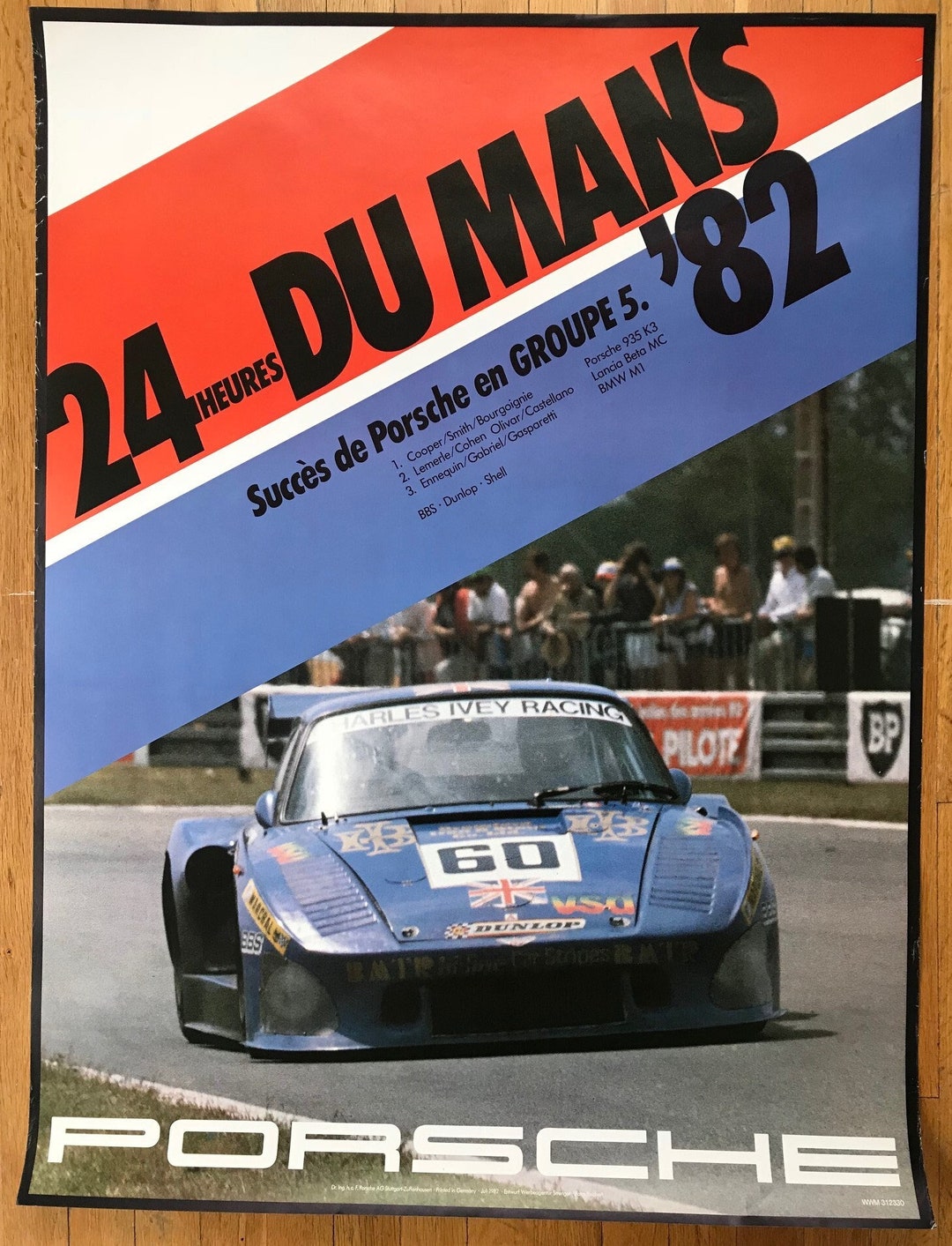 Porsche Factory Poster 1982 Le Mans Group 5 935 K3 Win A - Etsy