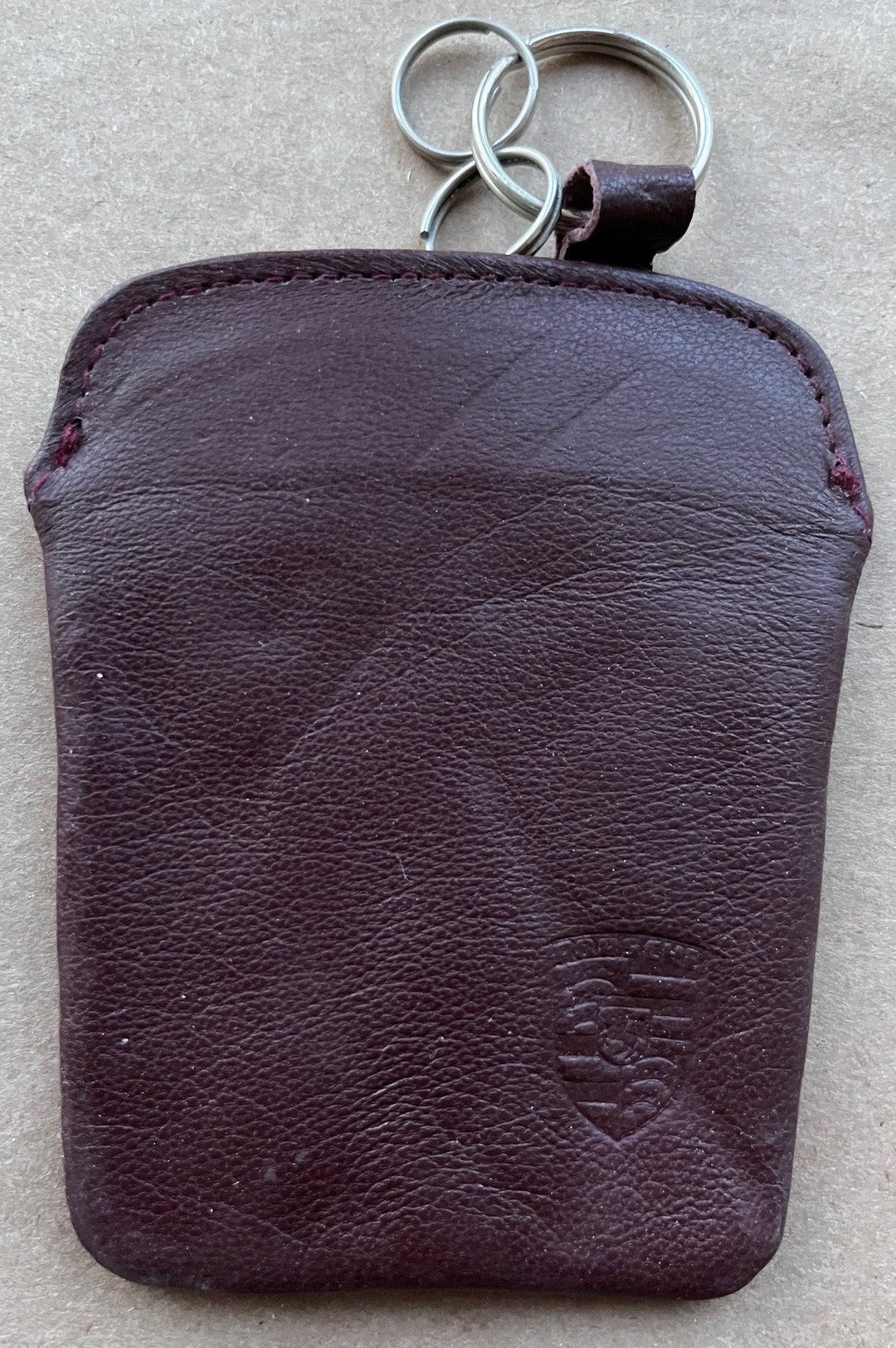Porsche Original Vintage Porsche Key Chain Keyfob Pouch Case Burgundy A ...