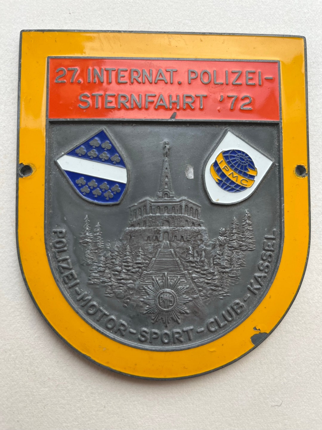 Badge Auto Car German Rally #707 1972 27th Inter. Polizei Motorsport ...