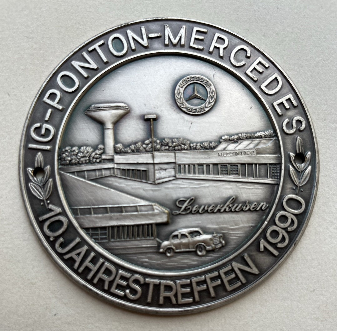 Badge Auto Car German Rally #735 1990 Ponton Mercedes 10. Jahrestreffen ...