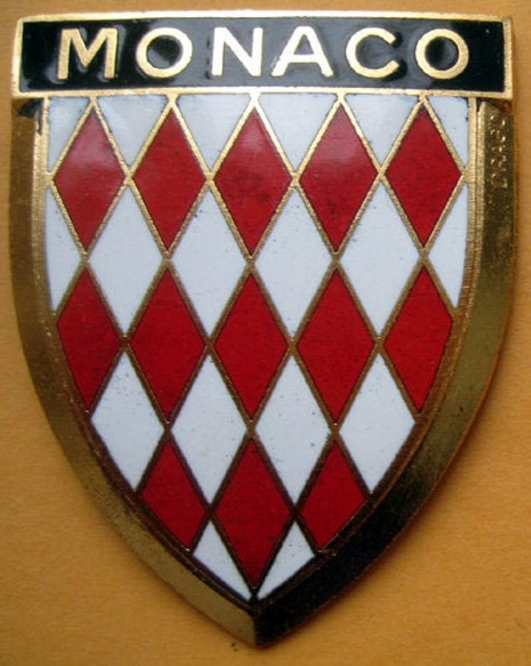 Badge Monaco 326 France French Auto Car NOS 1950s Original Made of ...