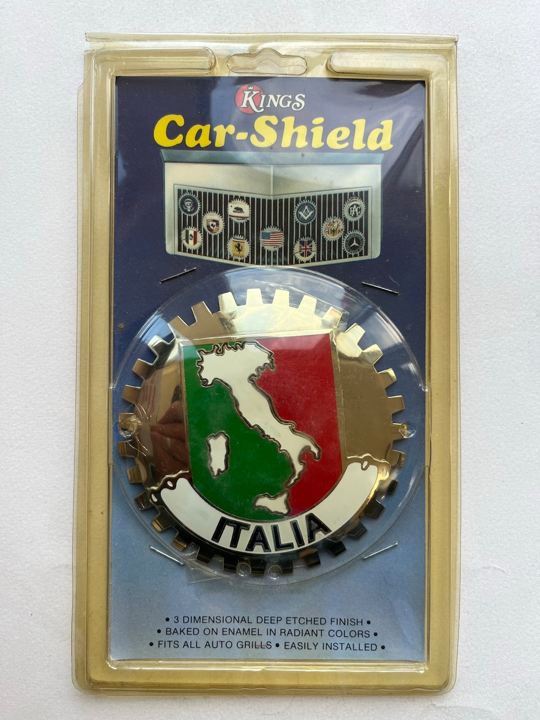 Badge Kings Car Shield Italy Italia Lo Stivale the Boot Black Down Auto ...
