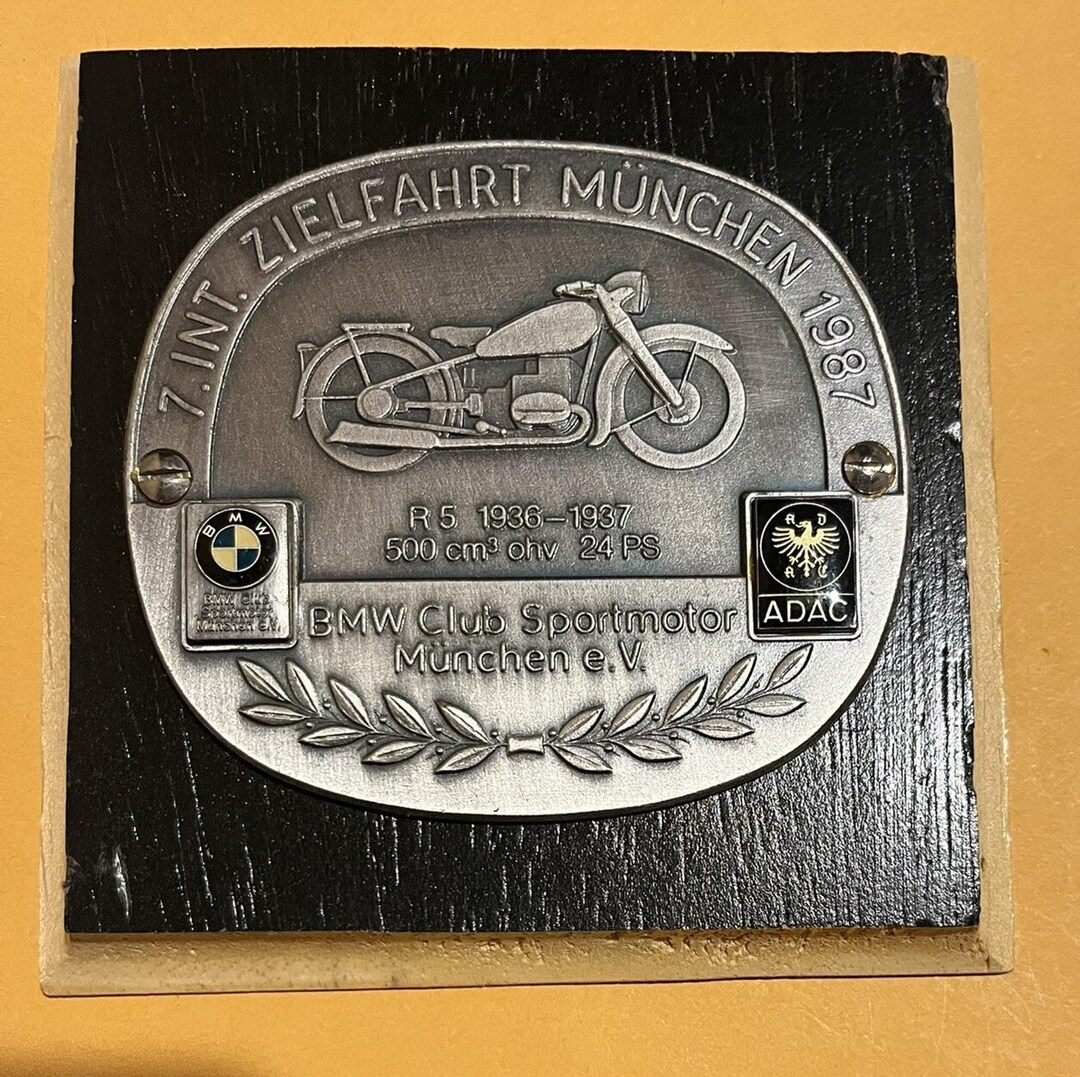 Badge Auto Car German Rally Tour Club Grille Plaque ADAC #2302 1987 ...
