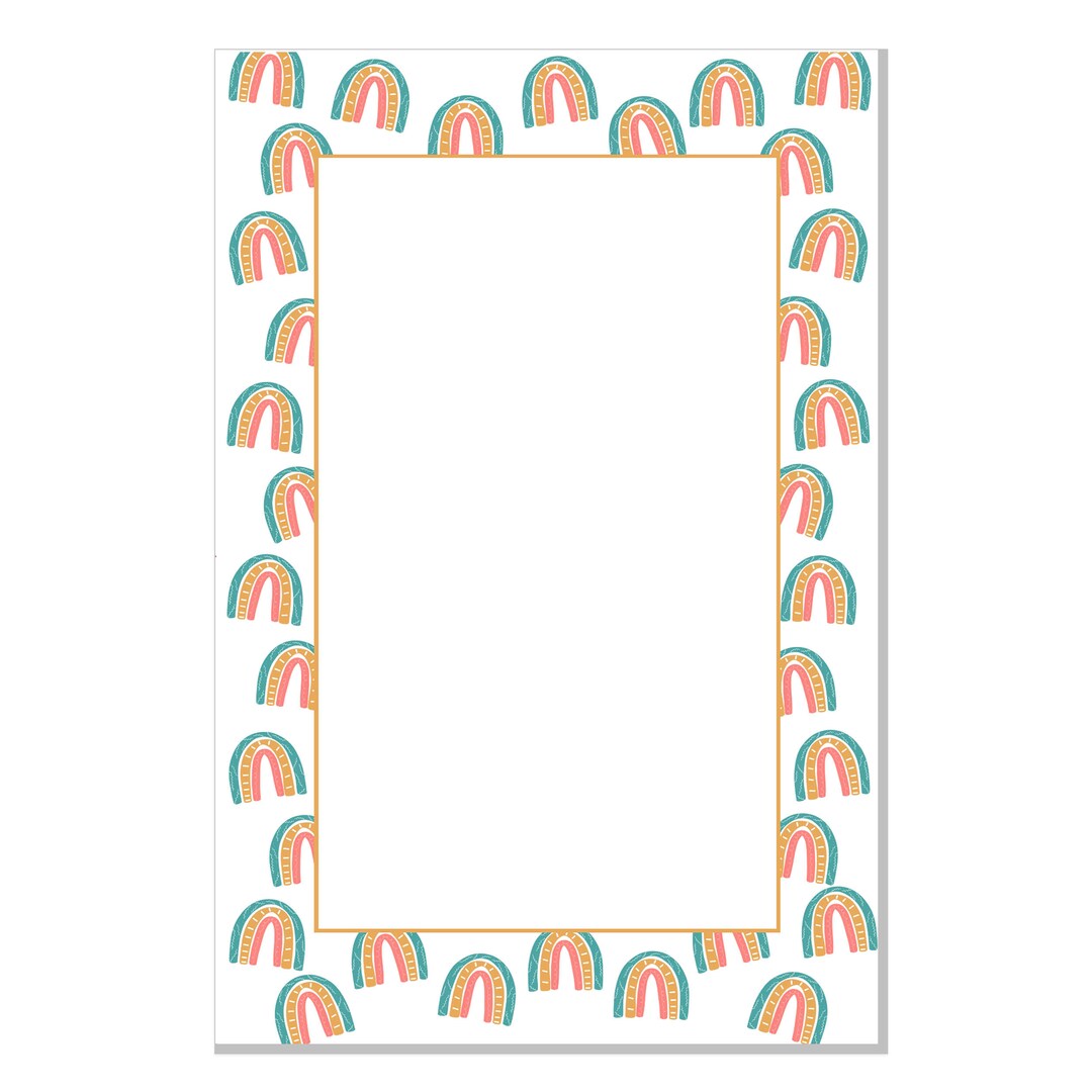 Bright Rainbow Notepad - Etsy