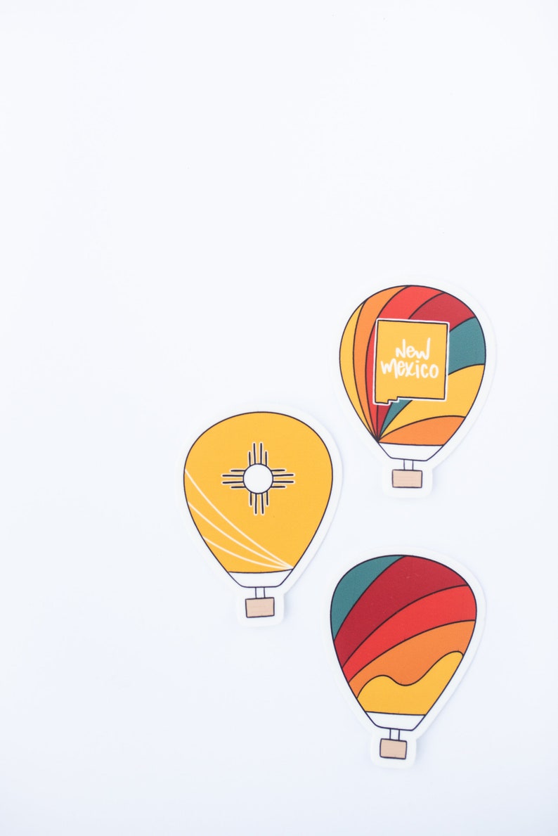 Bright Hot Air Balloon Sticker - Etsy