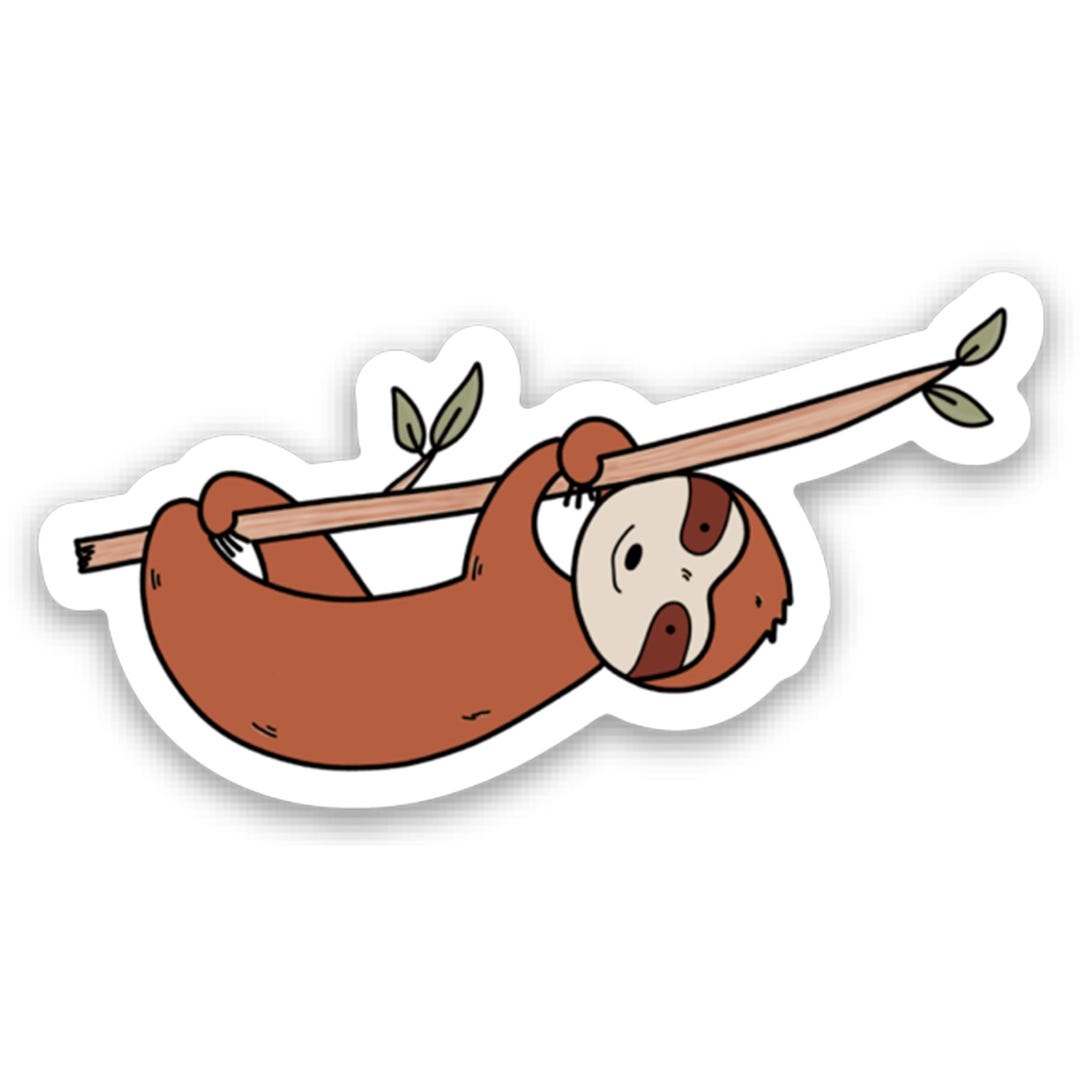 Baby Sloth Sticker - Set of 5 Stickers - Etsy