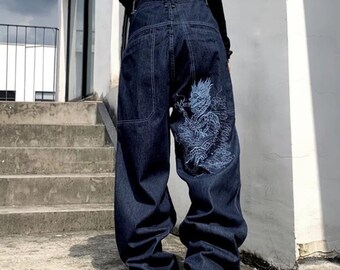 Dragon Print Pants - Etsy