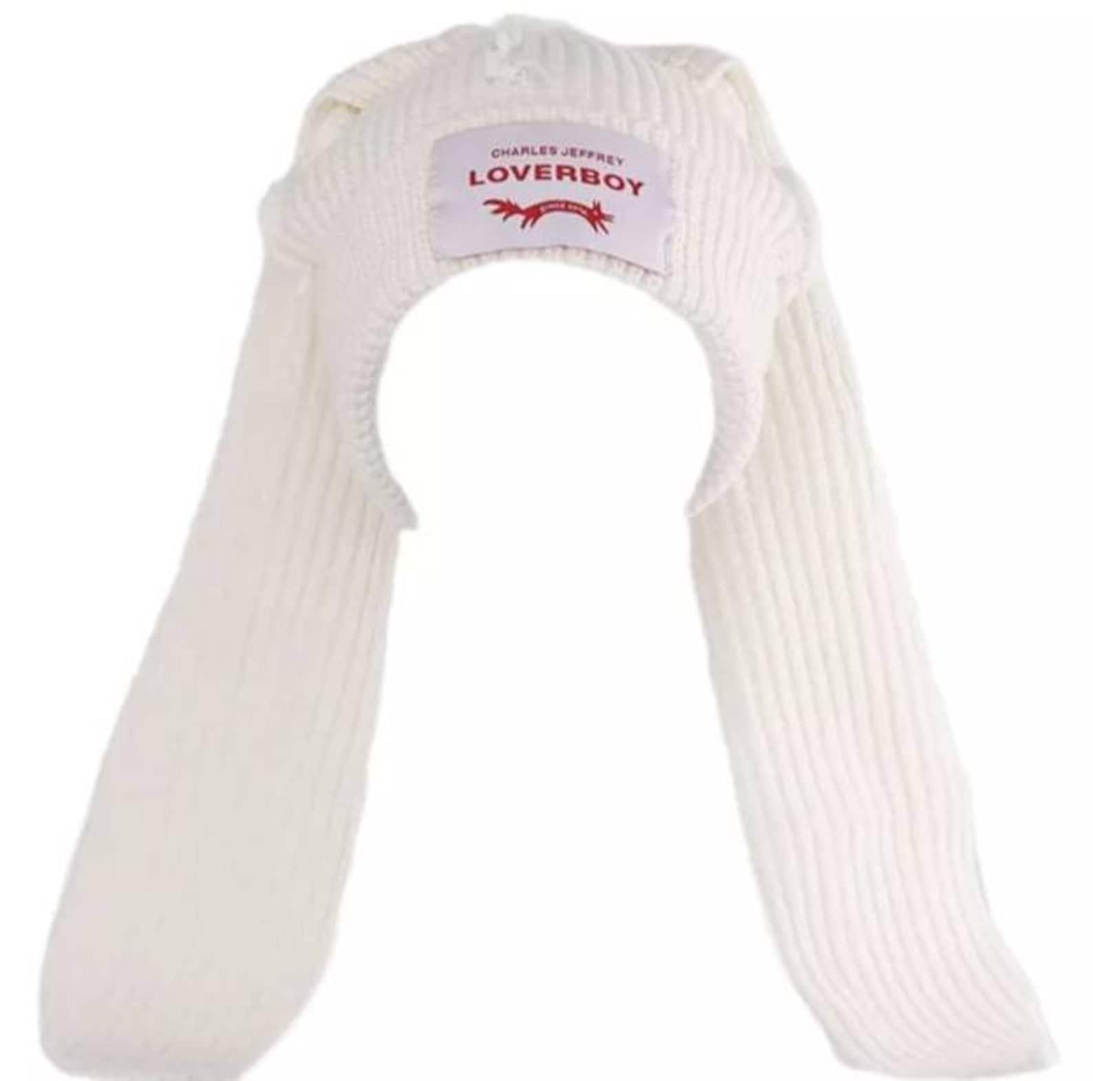 Beanie Rabbit Ear Hat Crochet Knitted Cute Bunny Ears One Size - Etsy