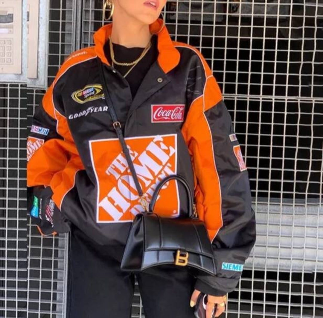 Oversized Printed Jacket Female Racing Suit Hip-hop Street - Etsy