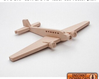 Wooden Airplane Cnc File - Etsy