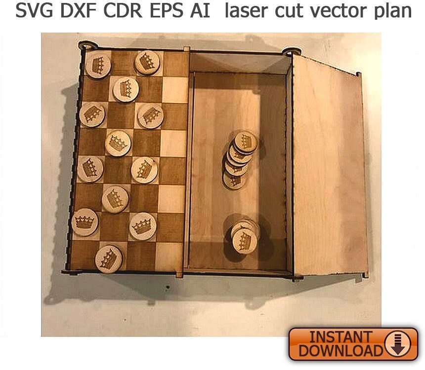 Chess. Laser Cut Files SVG DXF CDR Vector Plans Files Instant | Etsy ...