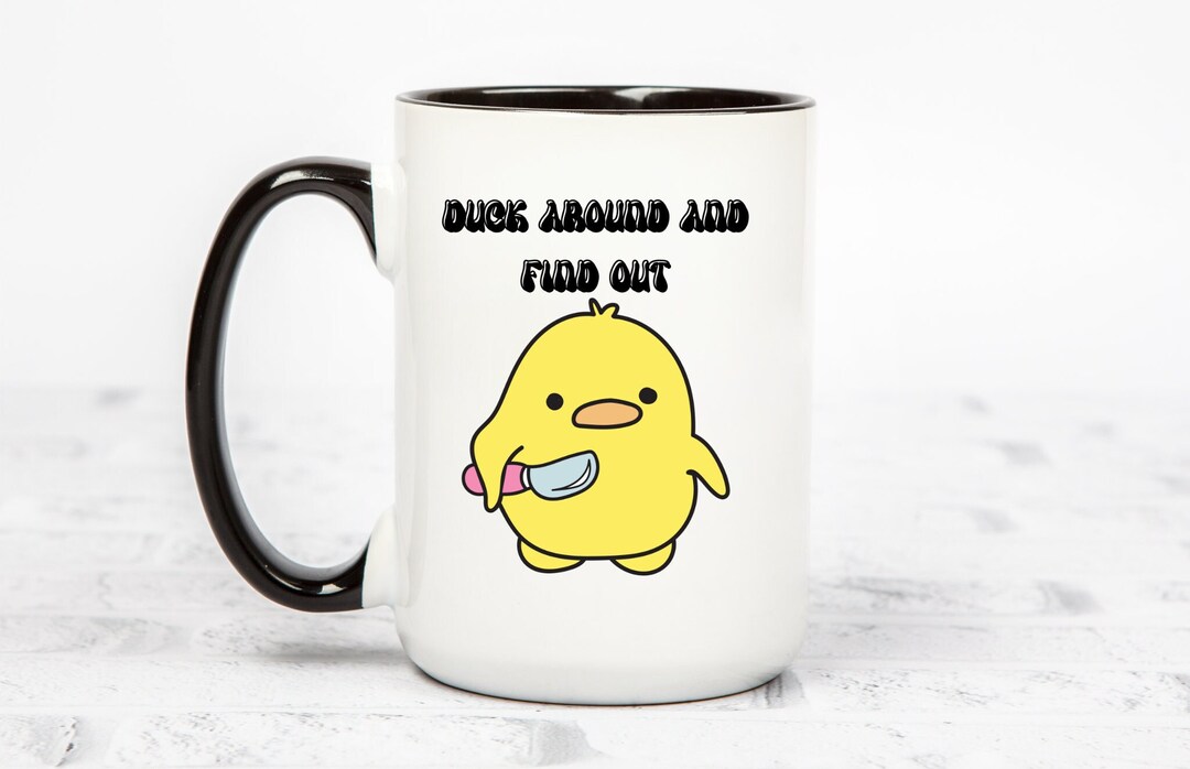 Duck Mug, Duck Around and Find Out, Duck Lover Gift, Funny Meme Mug ...
