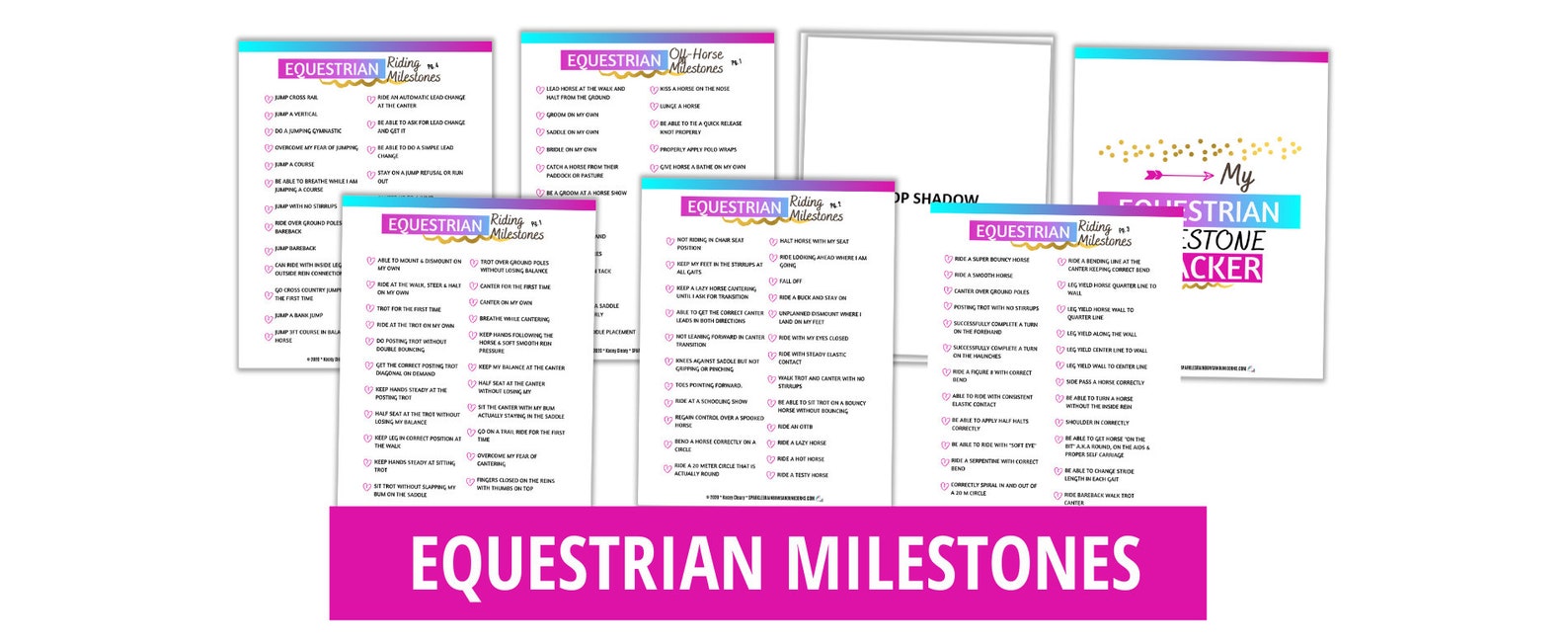 Horse Riding Lesson Journal: Printable Equestrian Binder (PDF) - Etsy
