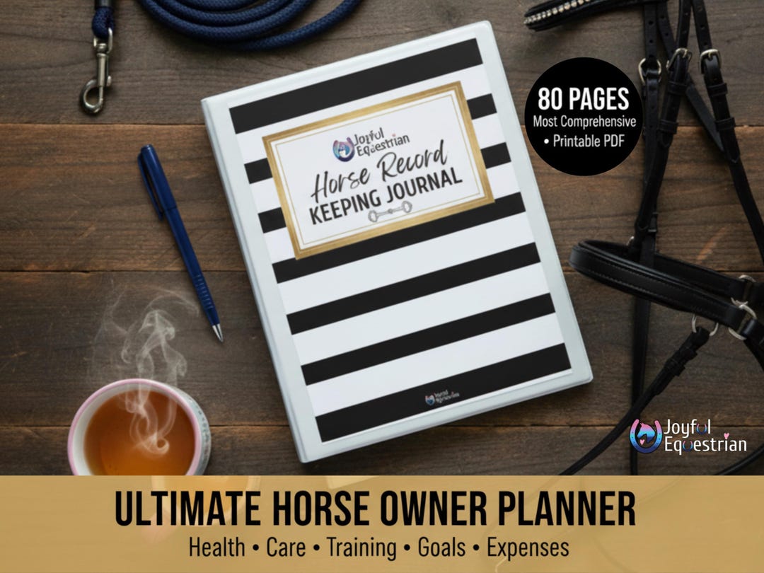 Equine Health Planner: Horse Record Keeping Journal (printable PDF) - Etsy