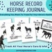 Equine Record Keeping Journal: Horse Care Planner (printable PDF) - Etsy