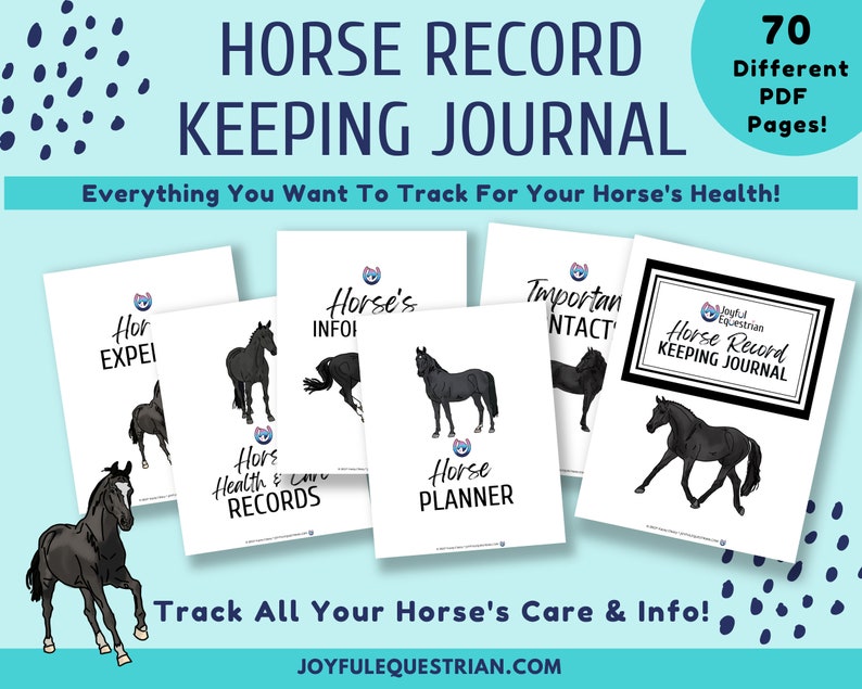 Equine Record Keeping Journal: Horse Care Planner (printable PDF) - Etsy
