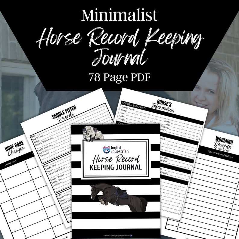 Equine Health Planner: Horse Record Keeping Journal (printable PDF) - Etsy