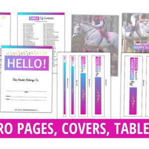 Horse Riding Lesson Journal: Printable Equestrian Binder (PDF) - Etsy