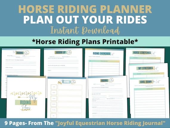 Joyful Equestrian Horse Riding Planning Pages 9 Page - Etsy