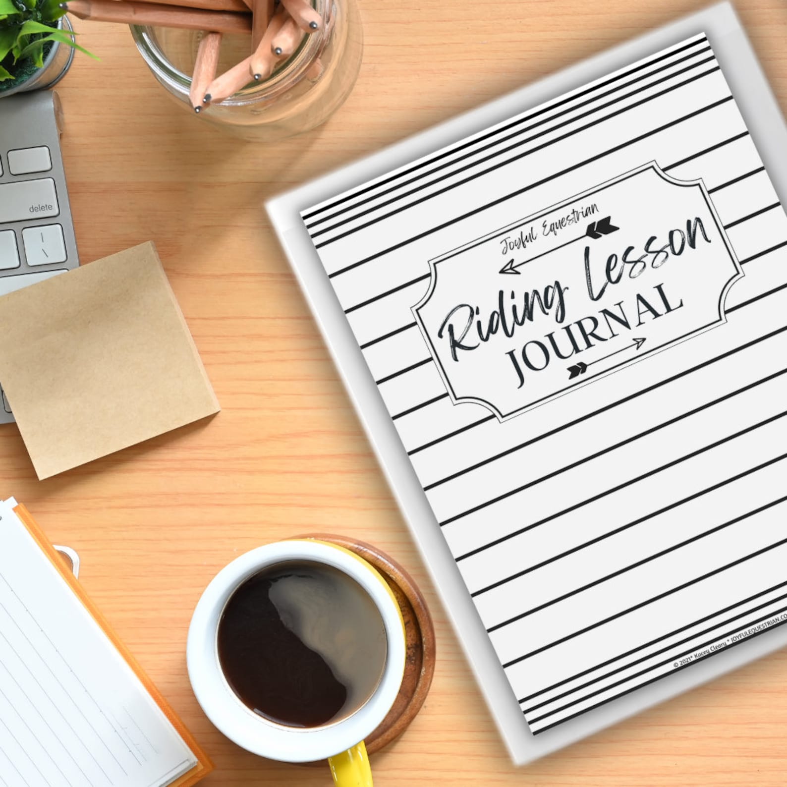 Minimalist Horse Riding Lesson Journal 82 Page PDF Equestrian Printable ...