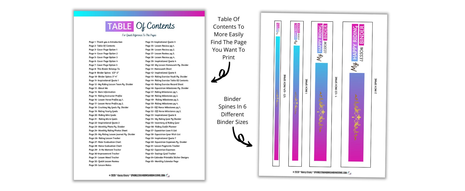Horse Riding Lesson Journal: Printable Equestrian Binder (PDF) - Etsy