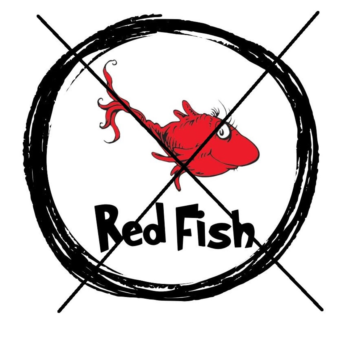 One Fish Two Fish Red Fish Blue Fish PNG - Etsy