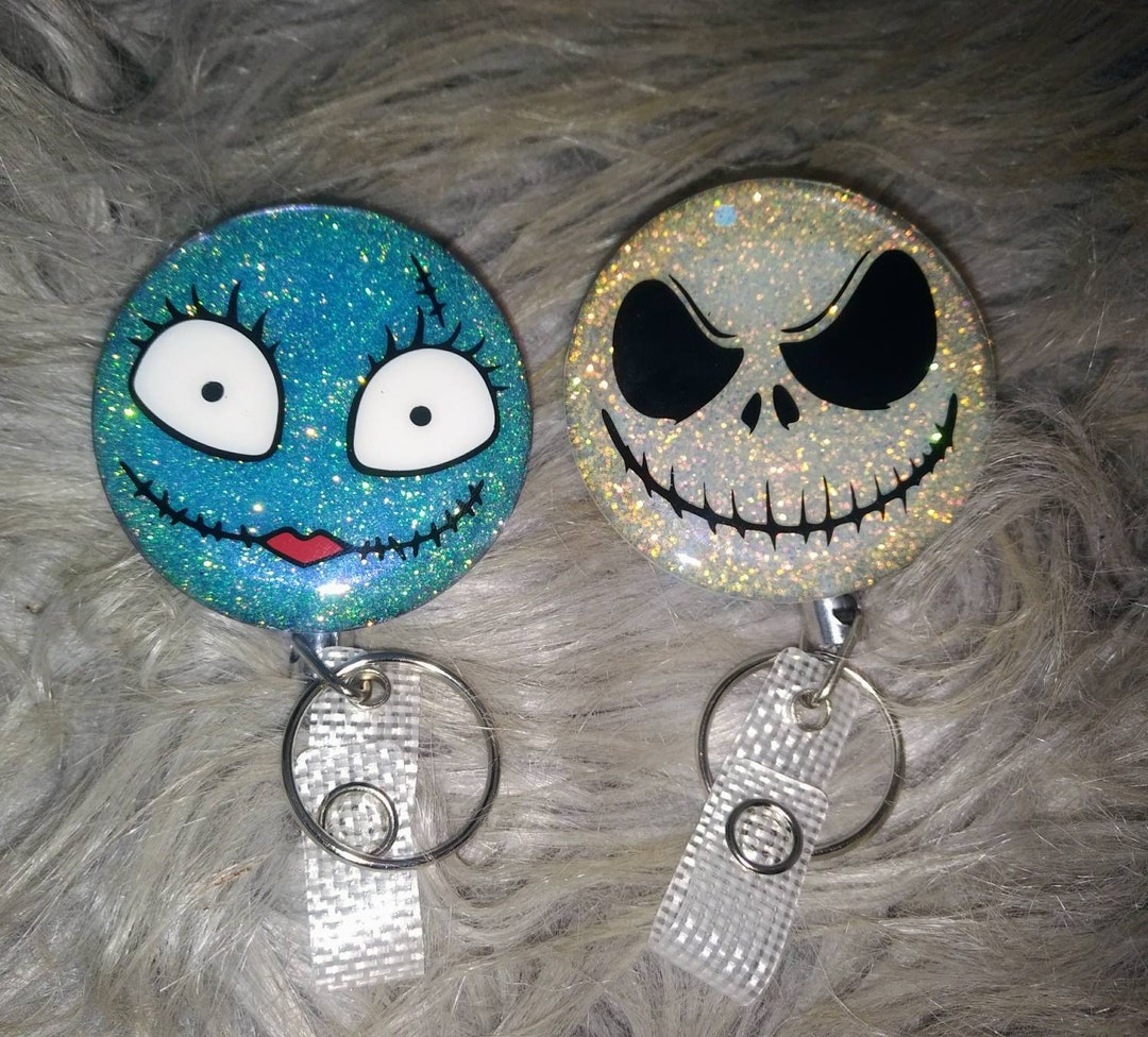 Jack and Sally Badge Reels - Etsy