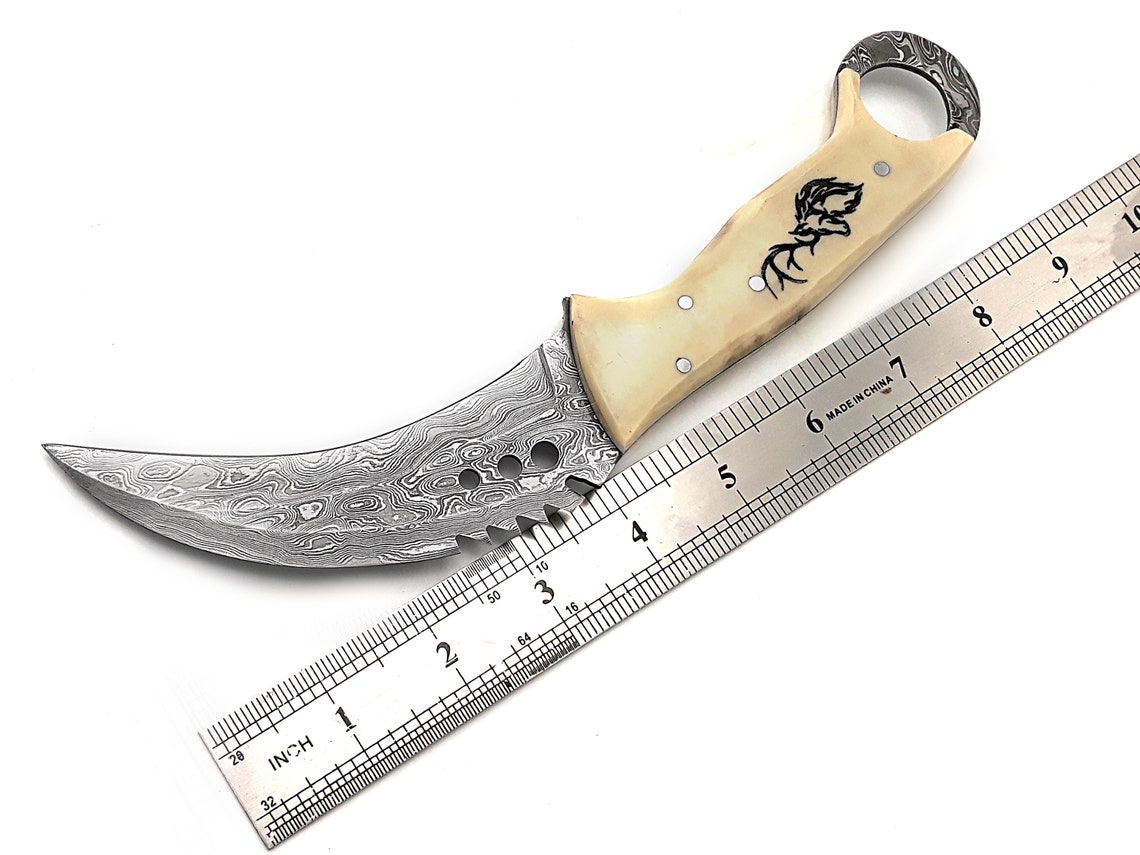 Karambit Fixed Blade Tactical Knife Tattoo Engraved Hand - Etsy
