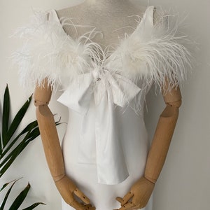 Ivory Ostrich Feather Stole/wrap - Etsy