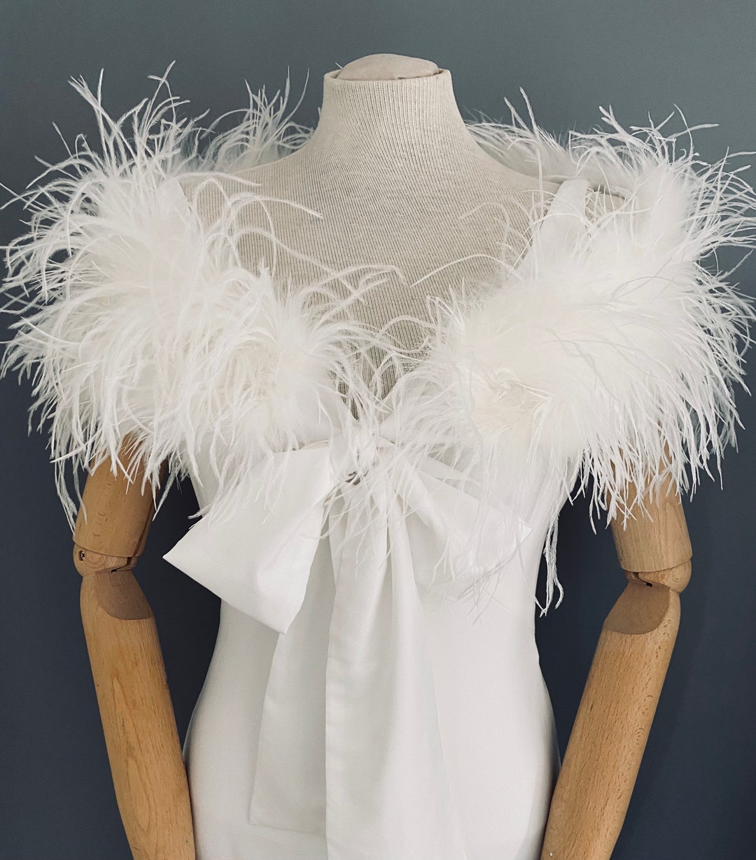 Ivory Ostrich Feather Stole/wrap - Etsy