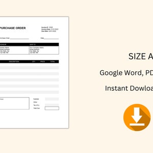 Purchase Order Template PDF Google Docs Microsoft Word | Purchase Order ...