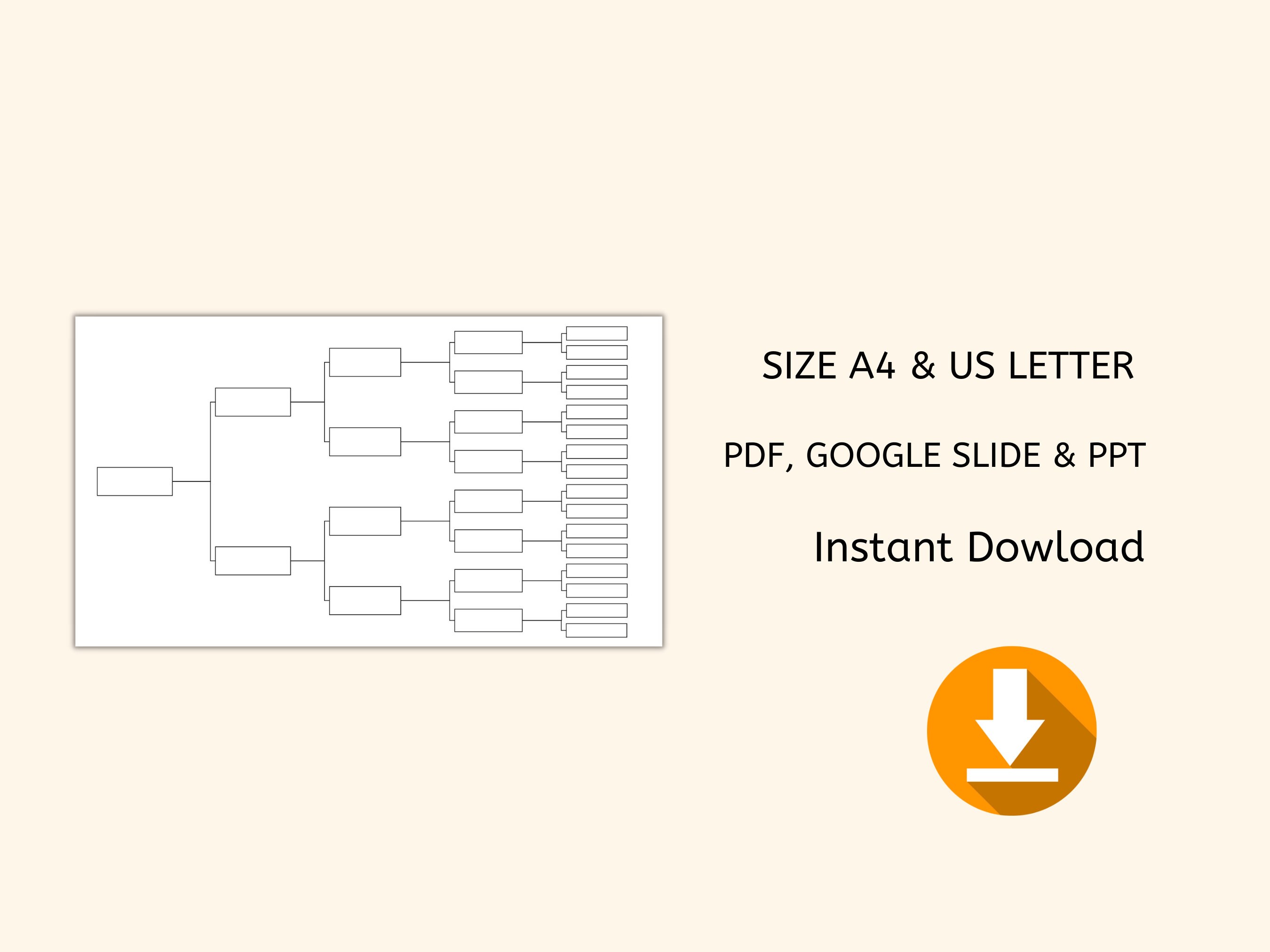 Family Tree Chart PDF Powerpoint Google Slides - Etsy