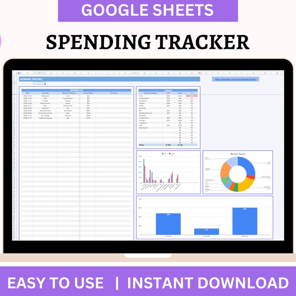 Expense Tracker Google Sheets - Etsy