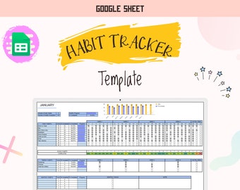 Habit Tracker Spreadsheet, Google Sheets Habit Tracker, Habit Trackers ...