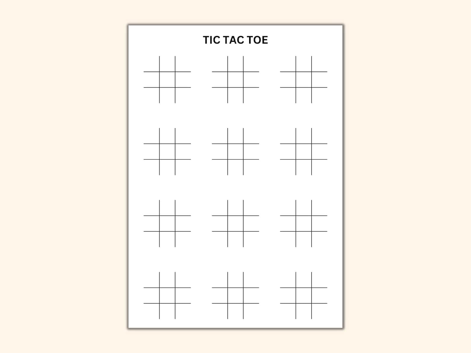 Printable Tic Tac Toe Game | Xs and Os Game | Noughts and Crosses | for Kids and Adult - Etsy