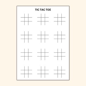 Printable Tic Tac Toe Game | Xs and Os Game | Noughts and Crosses | for ...