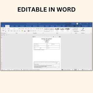 Proposal and Contract Template Word PDF Google Doc - Etsy