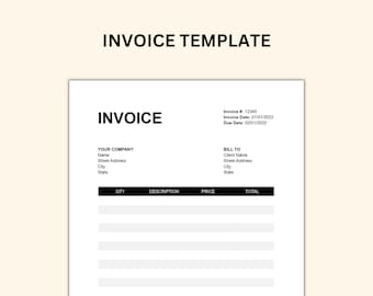 Invoice Template Pdf/word. Business Invoice. Invoice Word. Editable ...