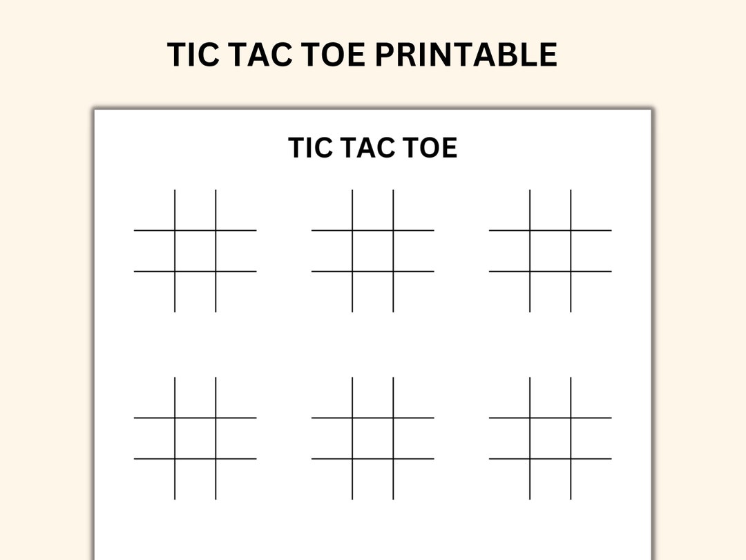 Printable Tic Tac Toe Game | Xs and Os Game | Noughts and Crosses | for ...