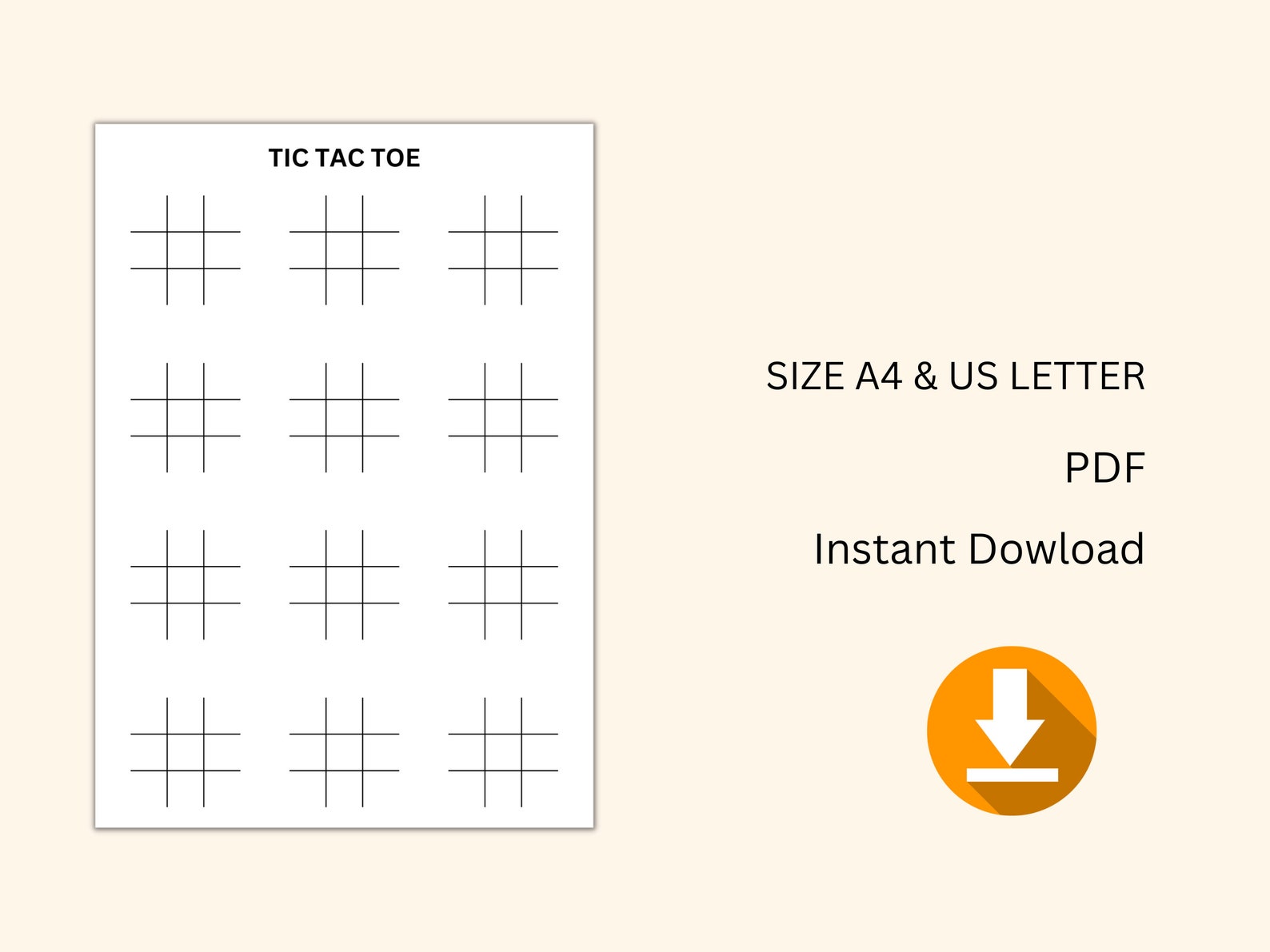Printable Tic Tac Toe Game | Xs and Os Game | Noughts and Crosses | for ...