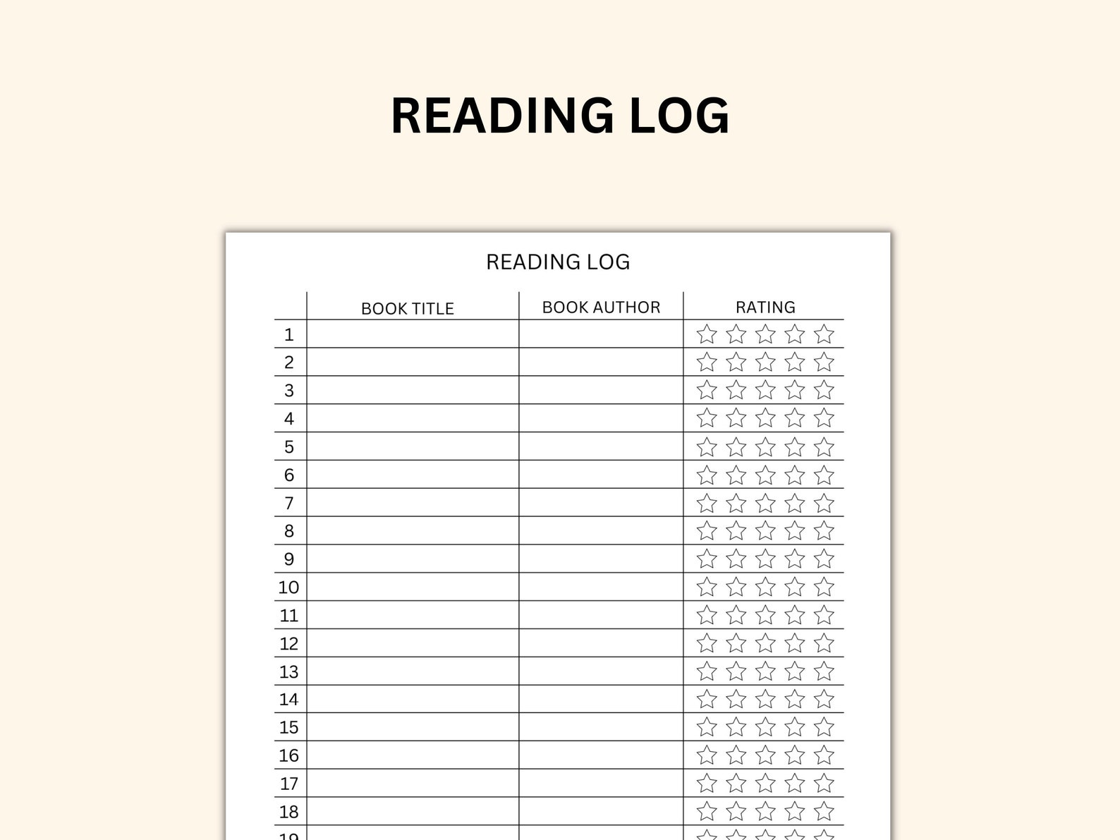 Printable Reading Log | Reading Tracker | Books I've Read | Book Log ...