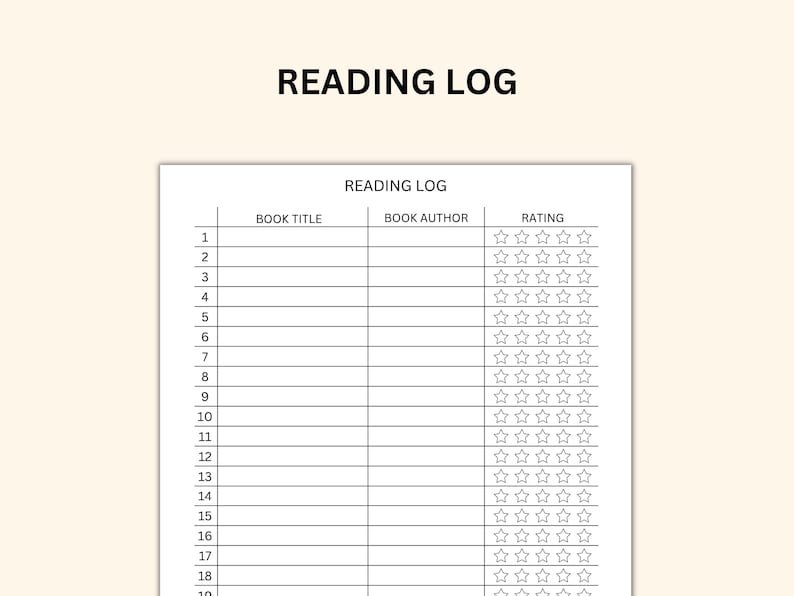 Printable Reading Log | Reading Tracker | Books I've Read | Book Log ...