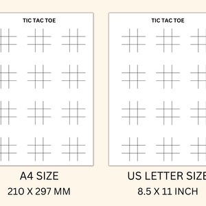 Printable Tic Tac Toe Game | Xs and Os Game | Noughts and Crosses | for ...
