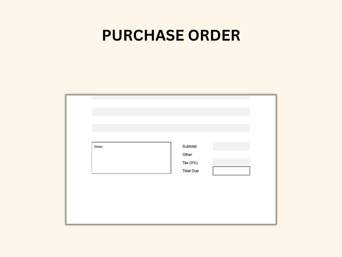 Purchase Order Template PDF Google Docs Microsoft Word | Purchase Order ...