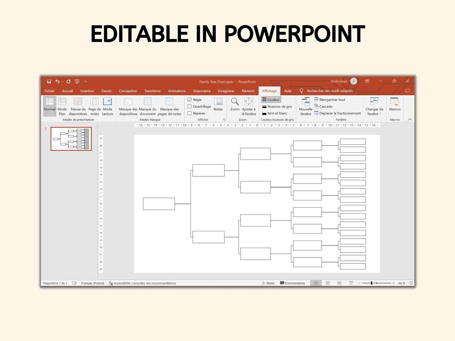 Family Tree Chart PDF Powerpoint Google Slides - Etsy