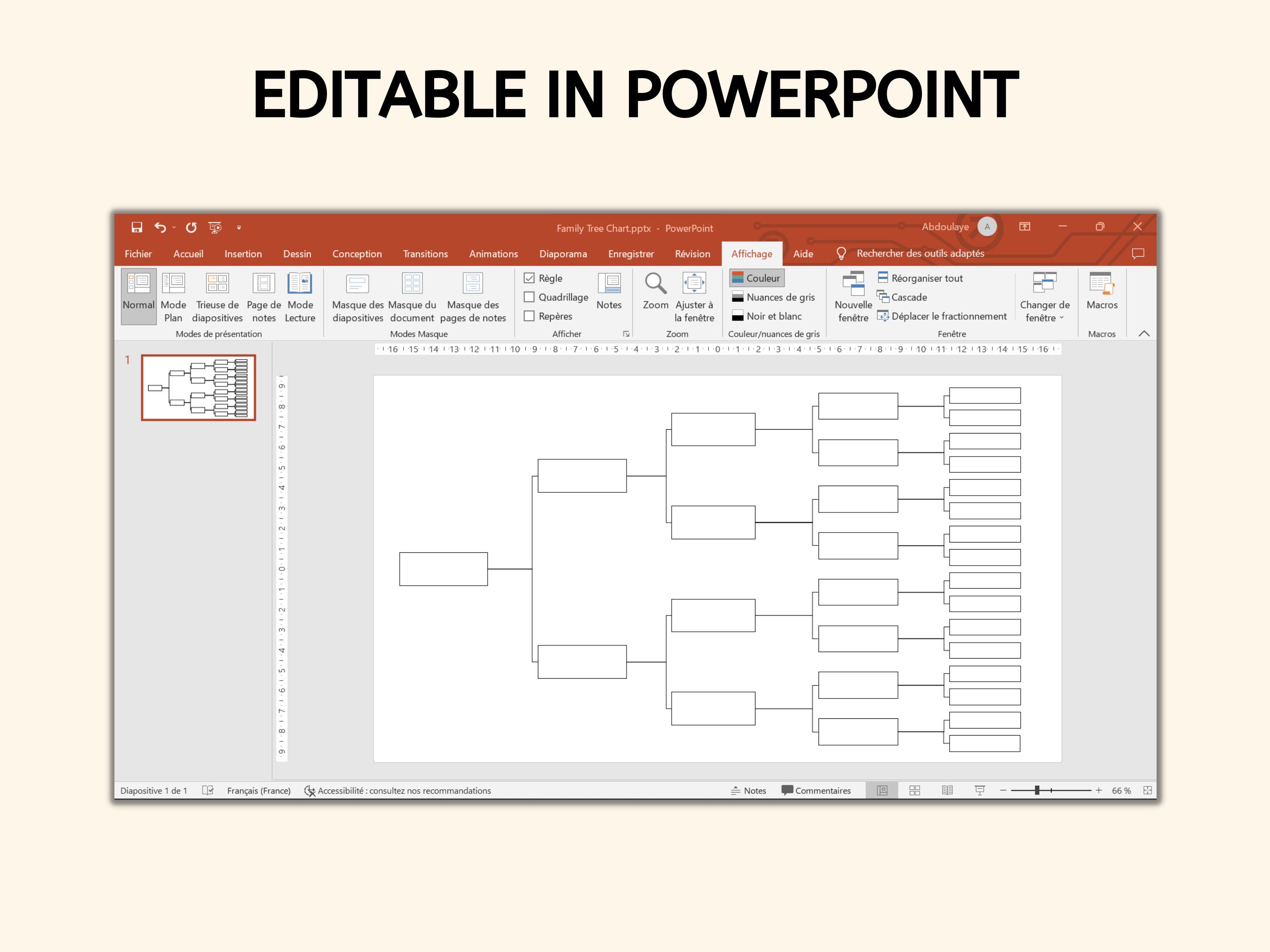 Family Tree Chart PDF Powerpoint Google Slides - Etsy