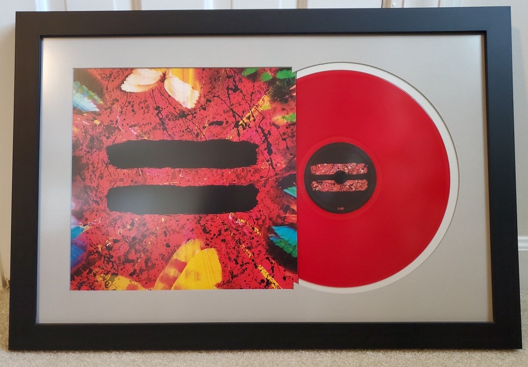 Black 12” LP Record Album + Cover Frame, 26” X 17”, Contemporary Wood ...