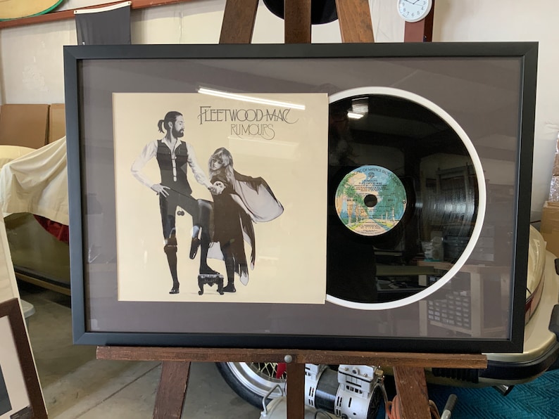 Black 12 LP Record Album & Cover Frame, 26 X 17, Contemporary Wood ...