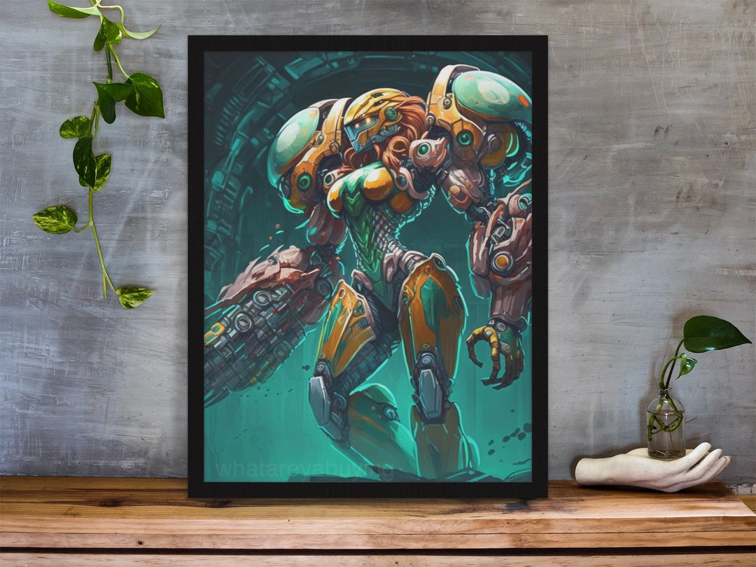 Samus Aran Metroid Nightmare Form Style Digital Art High Resolution svg ...