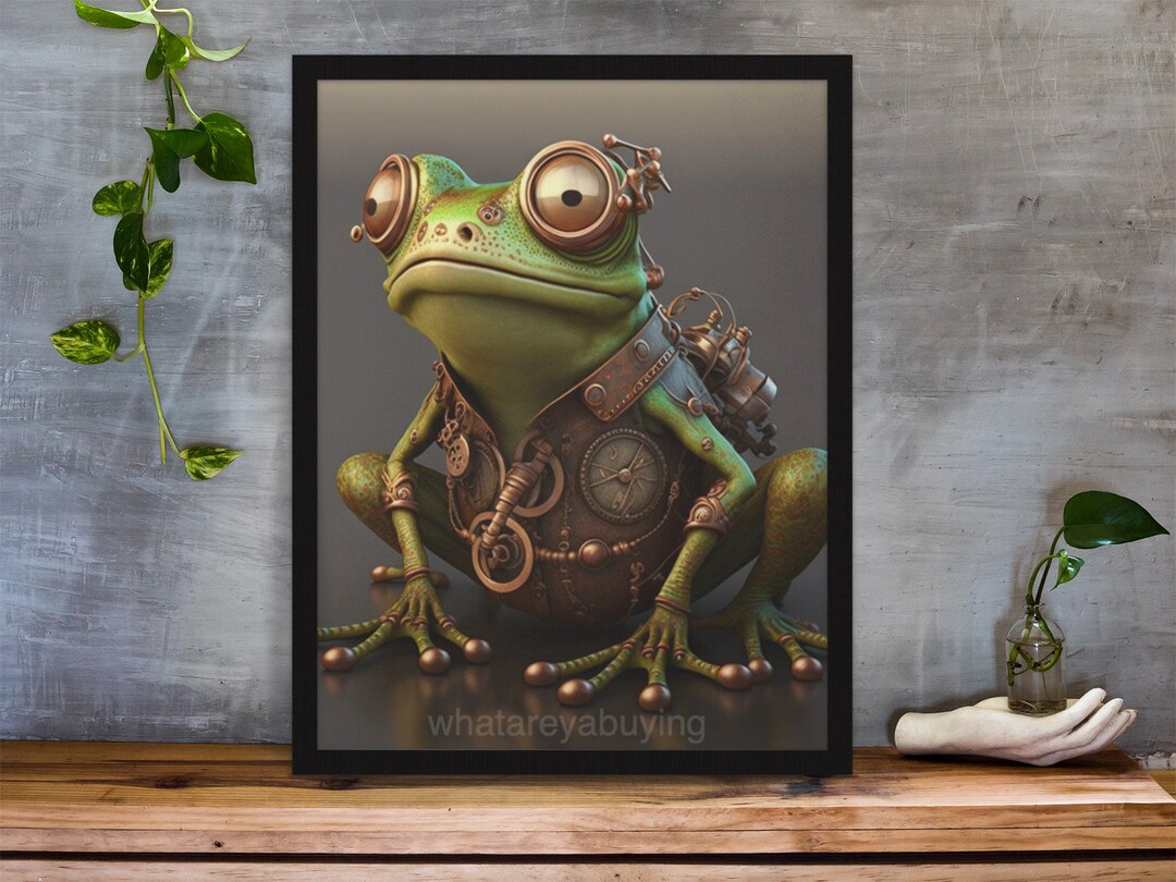 Frog Steampunk Style Digital Art High Resolution Svg, Pdf, Png, Eps ...